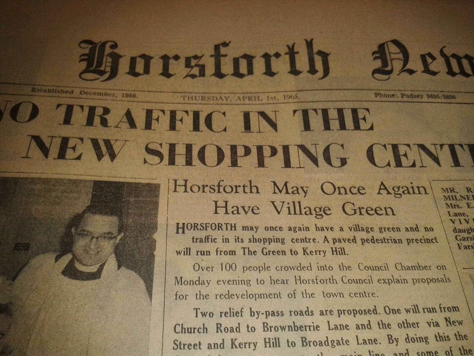 Horsforth Museum: Horsforth News Nespaper edition 1st April 1965 ...