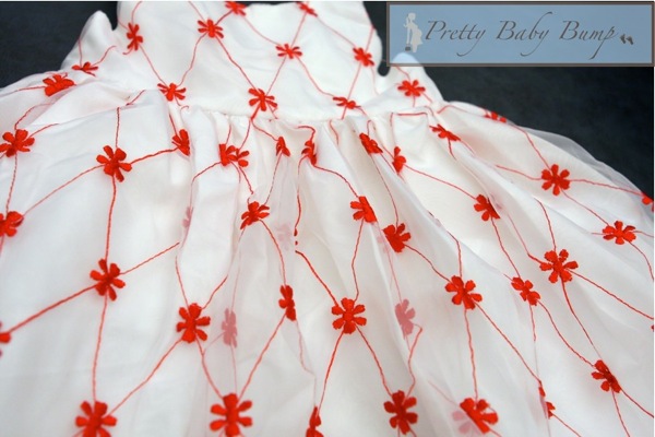 Pretty Baby Bump: Marmaletta White & Red Dress