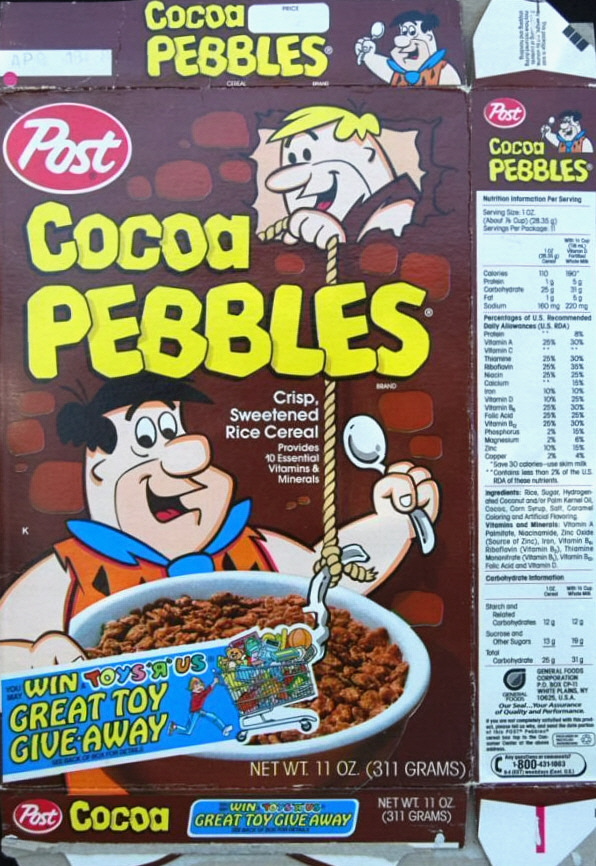 Cereal Box Price Guide Cereal Box Collecting by Pez Outlaw: Pebbles ...