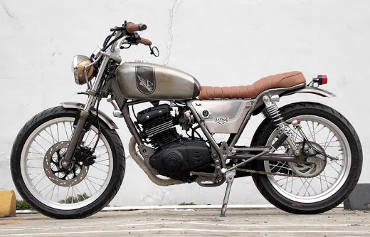 Gambar Modifikasi Suzuki Thunder 125 ala Cafe Racer