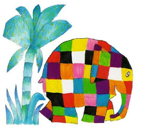 Welkom: thema: Elmer in kleurenland