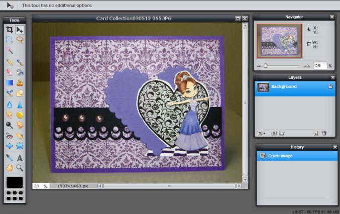 Purple Card Lady: Creating Watermark Tutorial