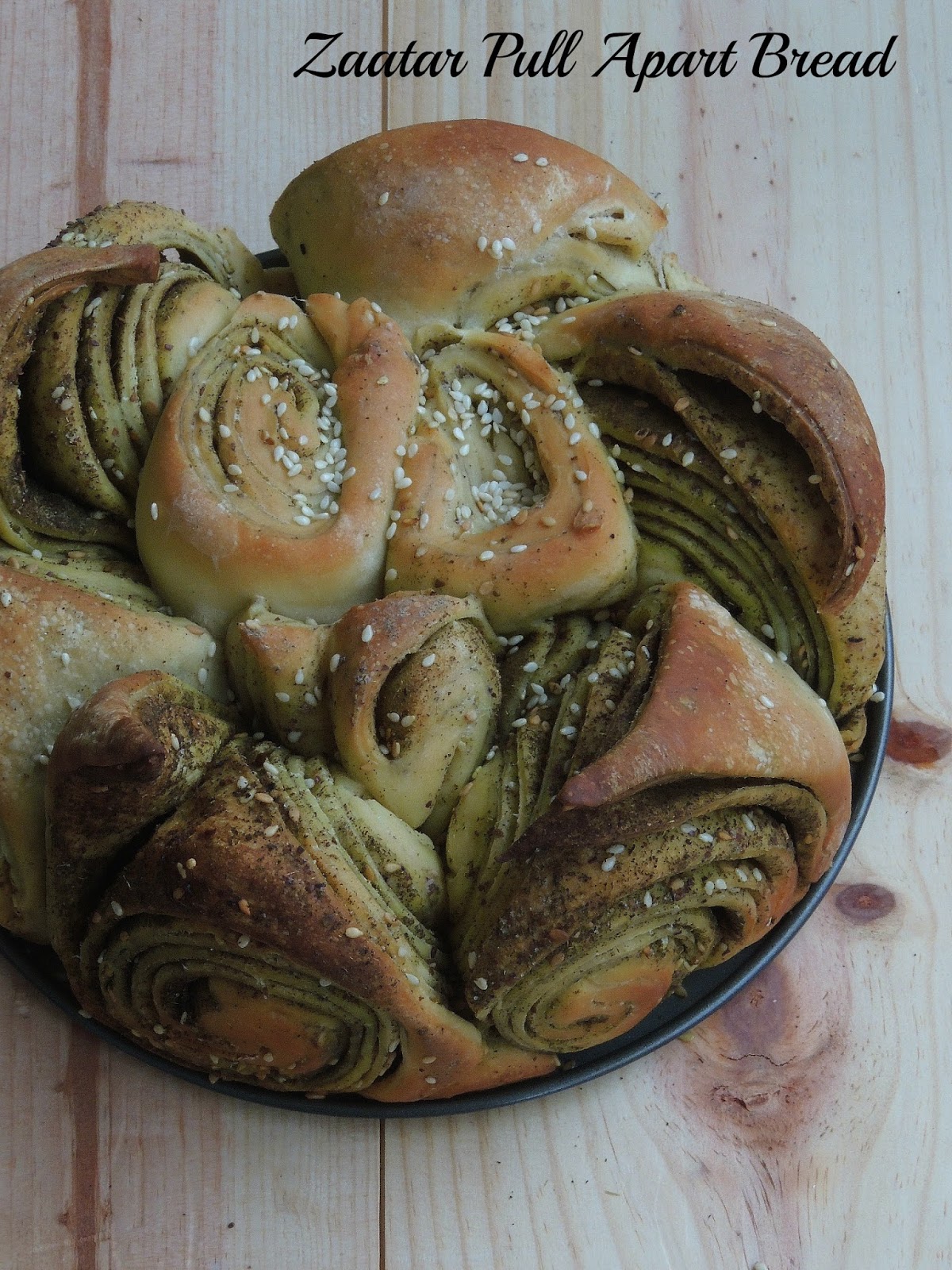 Priya's Versatile Recipes: Vegan Zaatar Pull Apart Bread