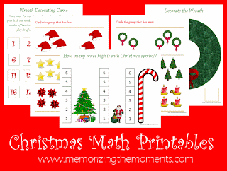 Memorizing the Moments: Christmas Math Printables