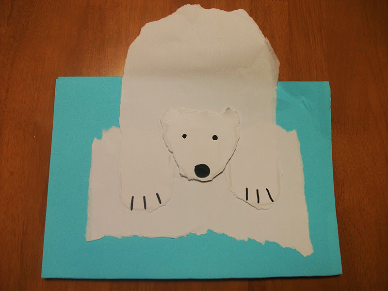 Polar Bear on Ice Craft | Preschool Crafts for Kids