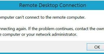 RDP error: This computer can’t connect to the remote computer in ...