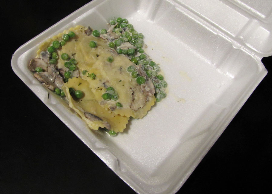 Smells Like Food in Here: Roman Cucina Veal Ravioli with Peas and Mushrooms