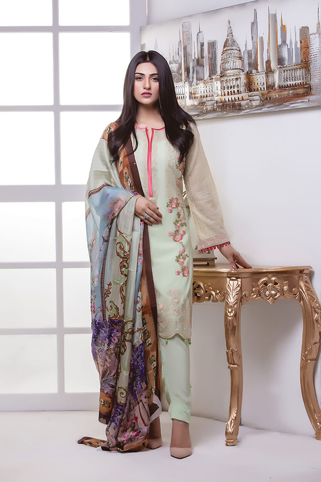 Pakistani Brand ZS Textiles : Launched Chiffon Embroidered collection ...
