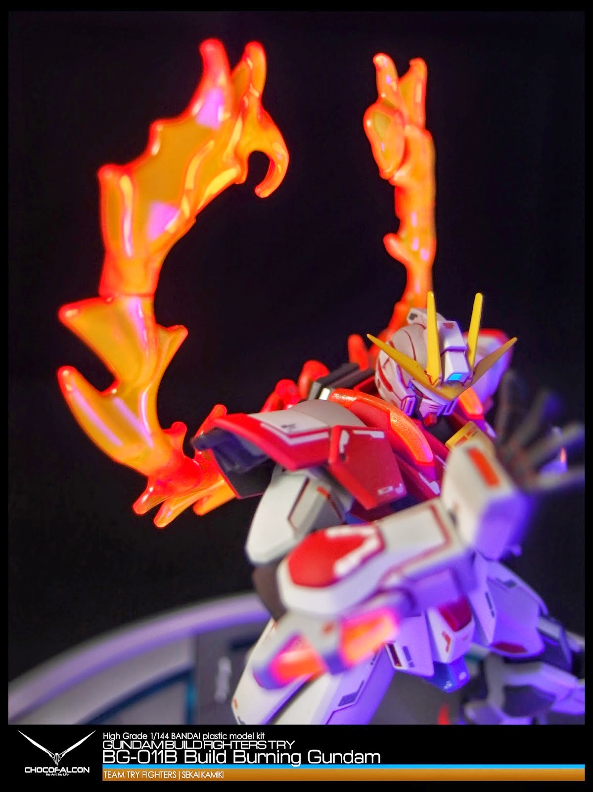 Painted Build: HGBF 1/144 Build Burning Gundam With Florescent Gloss Coat