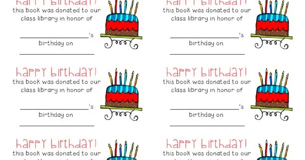 Book Dedication Labels