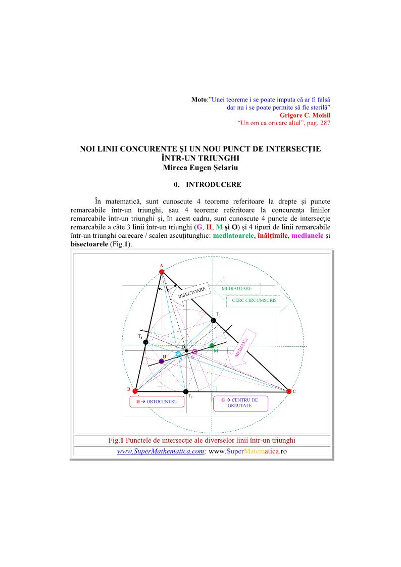 supermatematica online: Noi linii concurente si un nou punct de ...