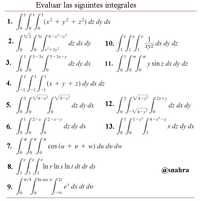 Integrales Triples