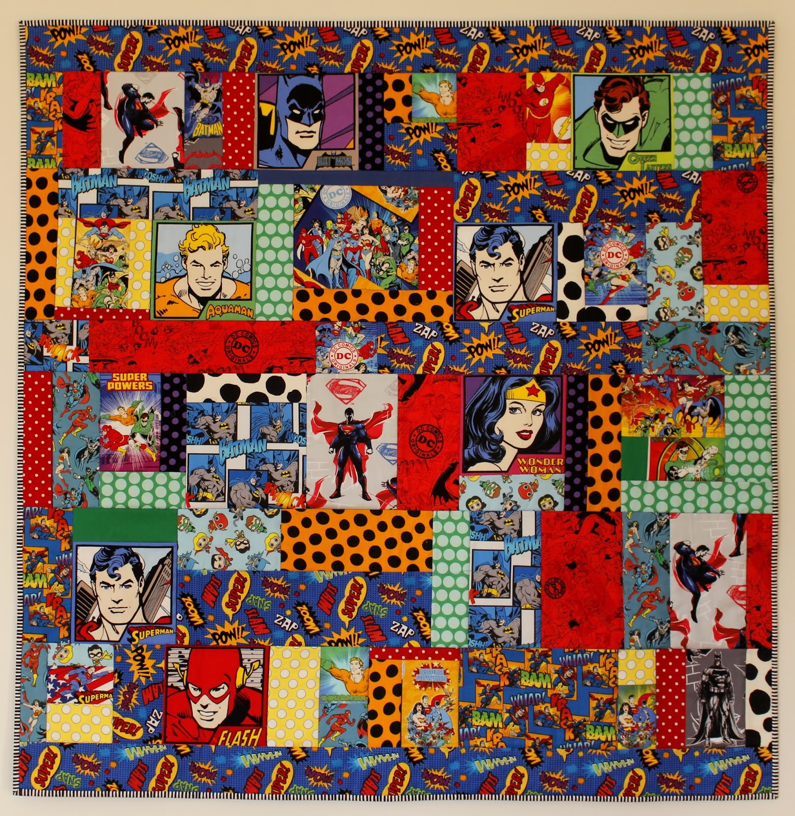 Selvage Blog: Just Finished a Super Hero Baby Quilt - Now Waiting For ...