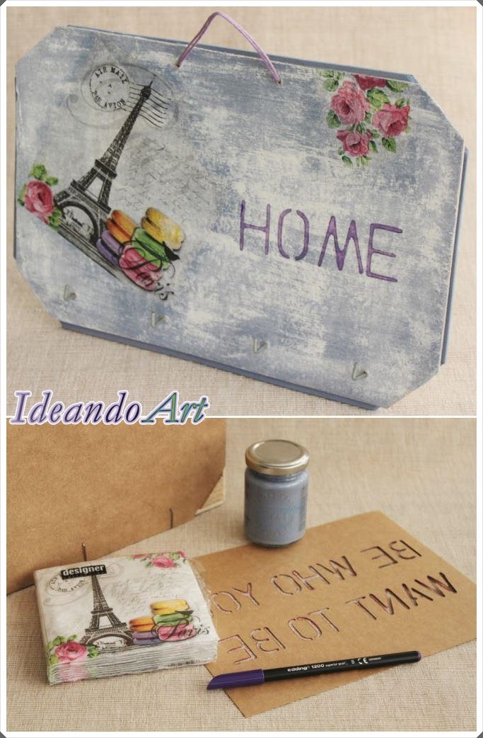 IdeandoArt: Cómo hacer un portallaves DIY reutilizando