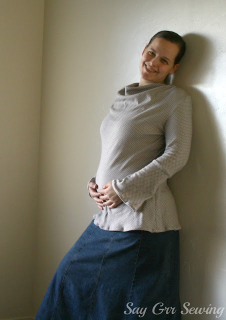 Say Grr Sewing: Cowl-Neck Shirt