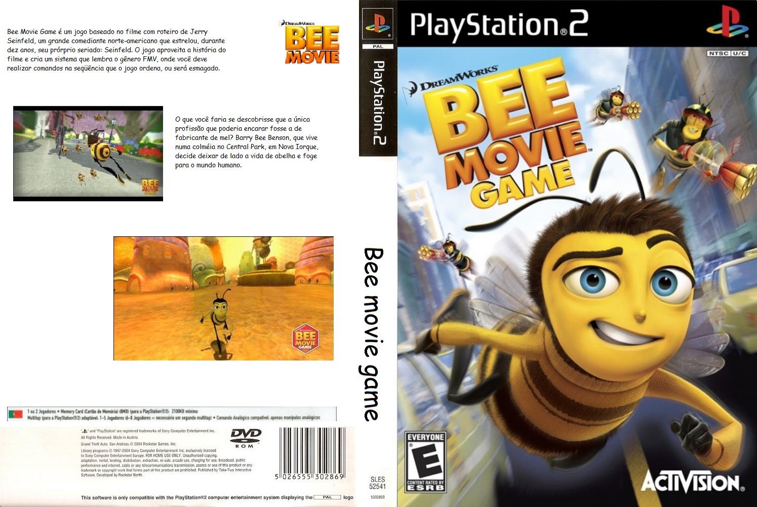 Filmes Prediletos Nota 10 PS2: PS2 Bee Move Game