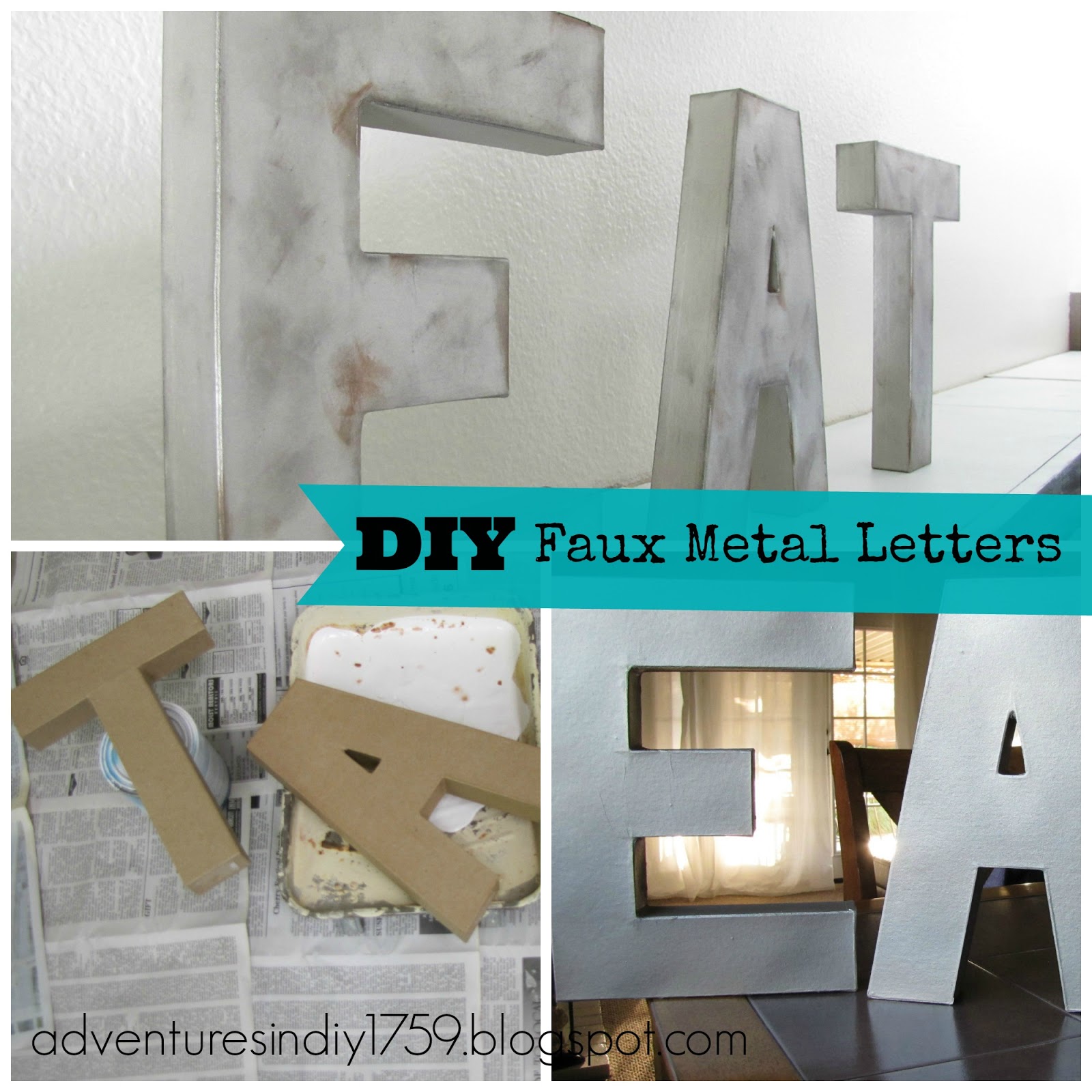 Adventures in DIY: Faux Metal Letters