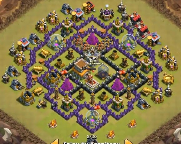 CLASH OF CLANS BASE STRATEGY: War Base Town Hall 8