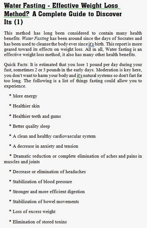 Water Fasting Weight Loss - Effective Method? A Complete Guide to ...