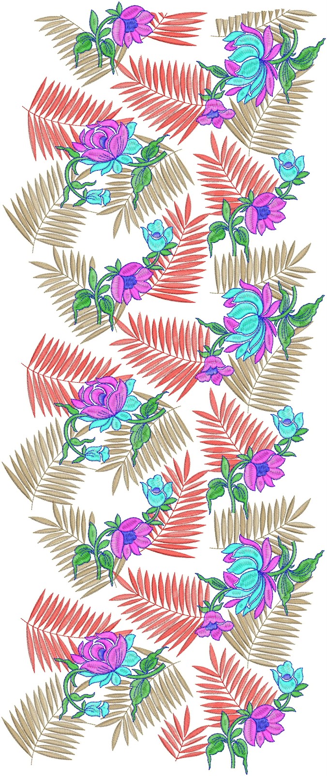 EmbDesignTube: Simple Floral Jaal Embroidery Designs