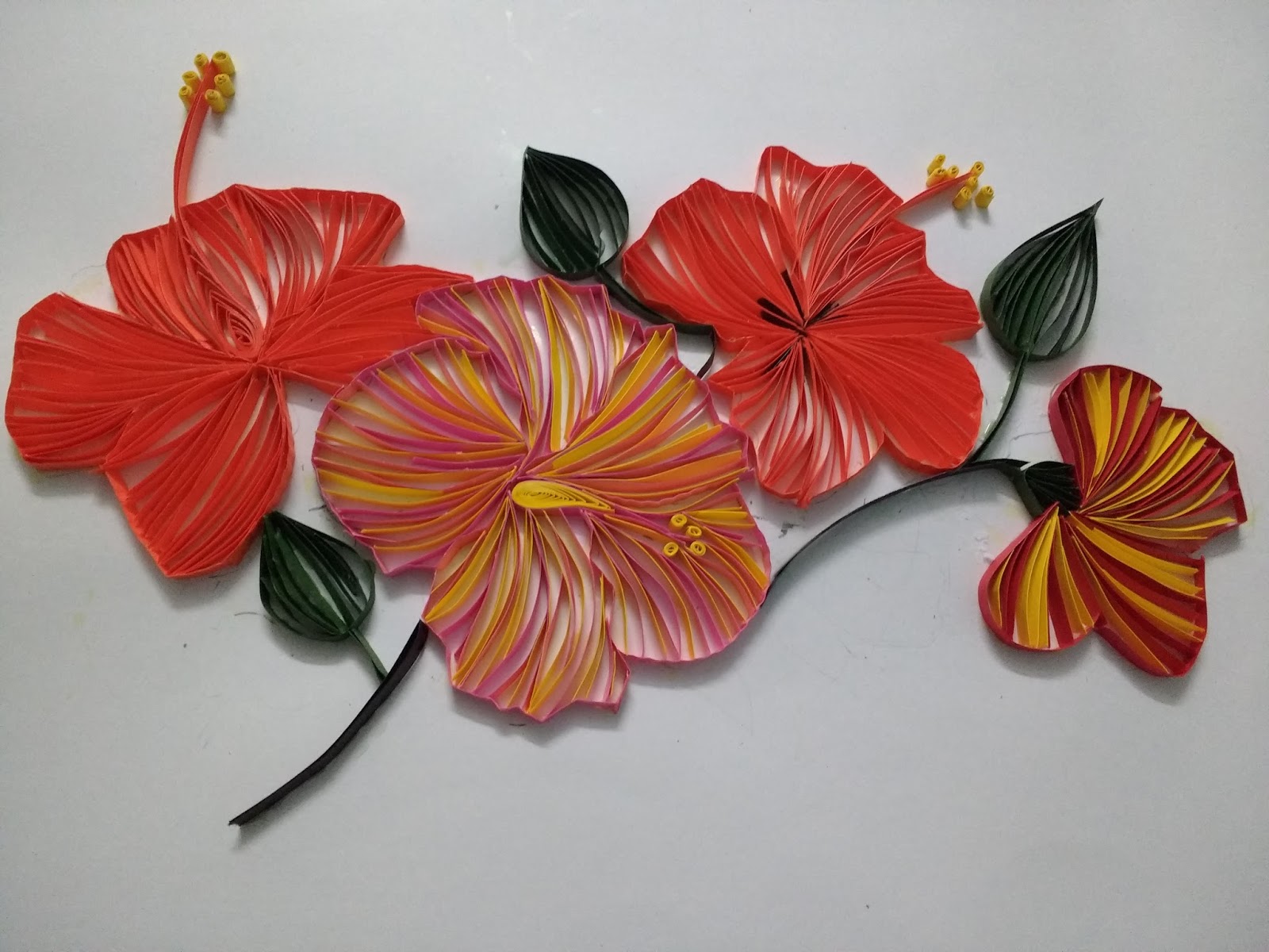 Quills and Swirls: Quilled Hibiscus