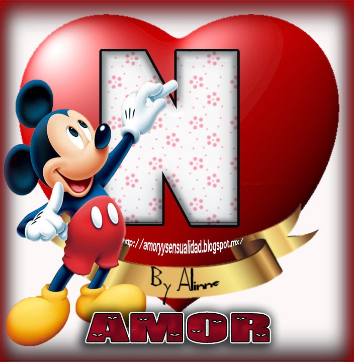 AMOR Y SENSUALIDAD: Abecedario micky con corazon