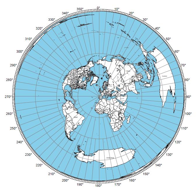 PX2M-7480 / BRA-02-JMO: CRIE SEU PROPRIO MAPA AZIMUTHAL
