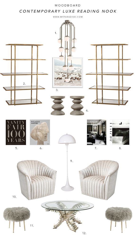 MOODBOARD: Contemporary luxe reading nook | My Paradissi | Bloglovin’
