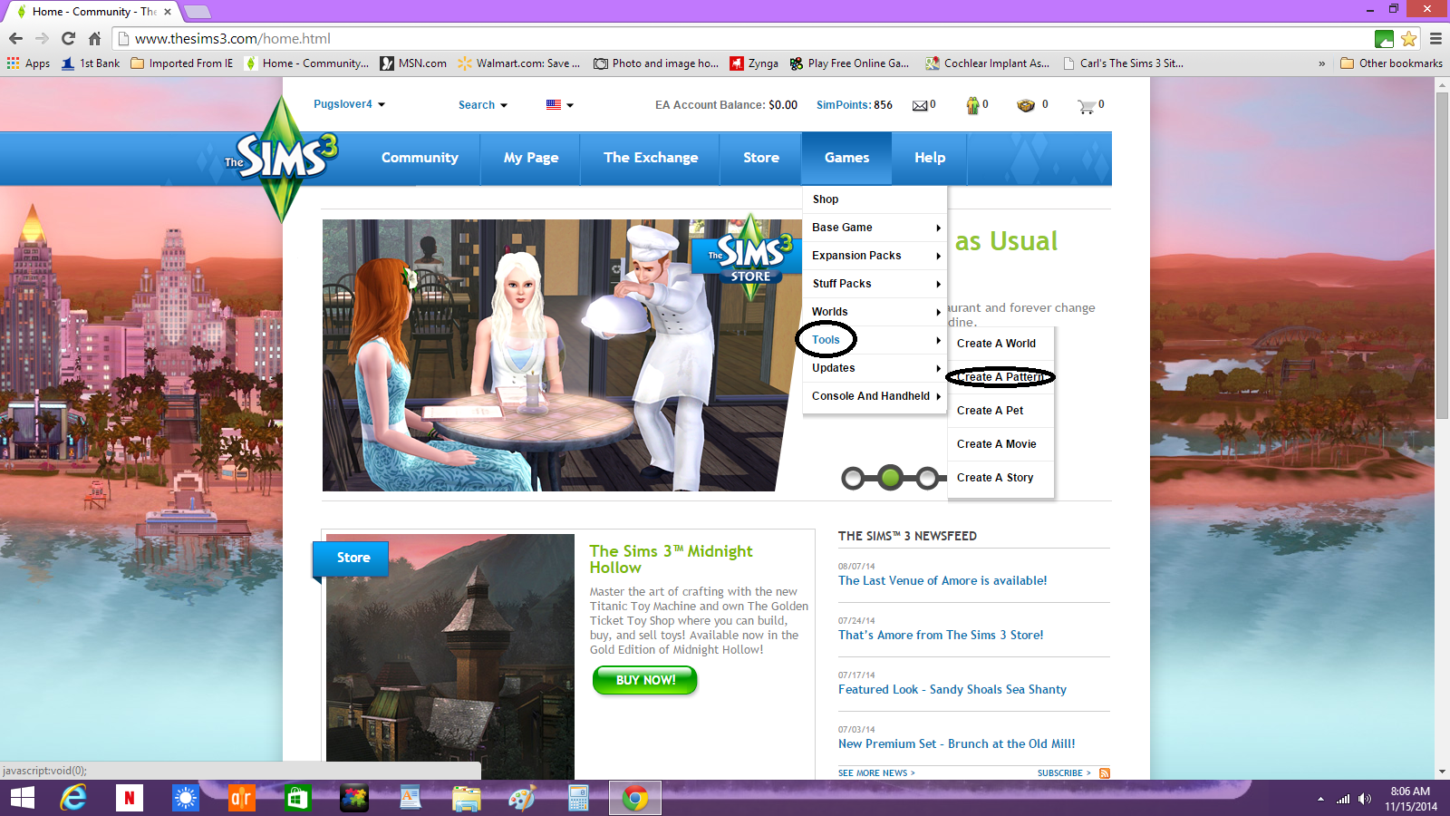 How to create a pattern for Sims 3: How to create a pattern