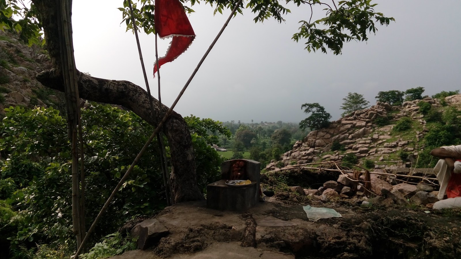 Hathni Mata Temple and Waterfall Near Pavagadh Jambughoda Gujarat India