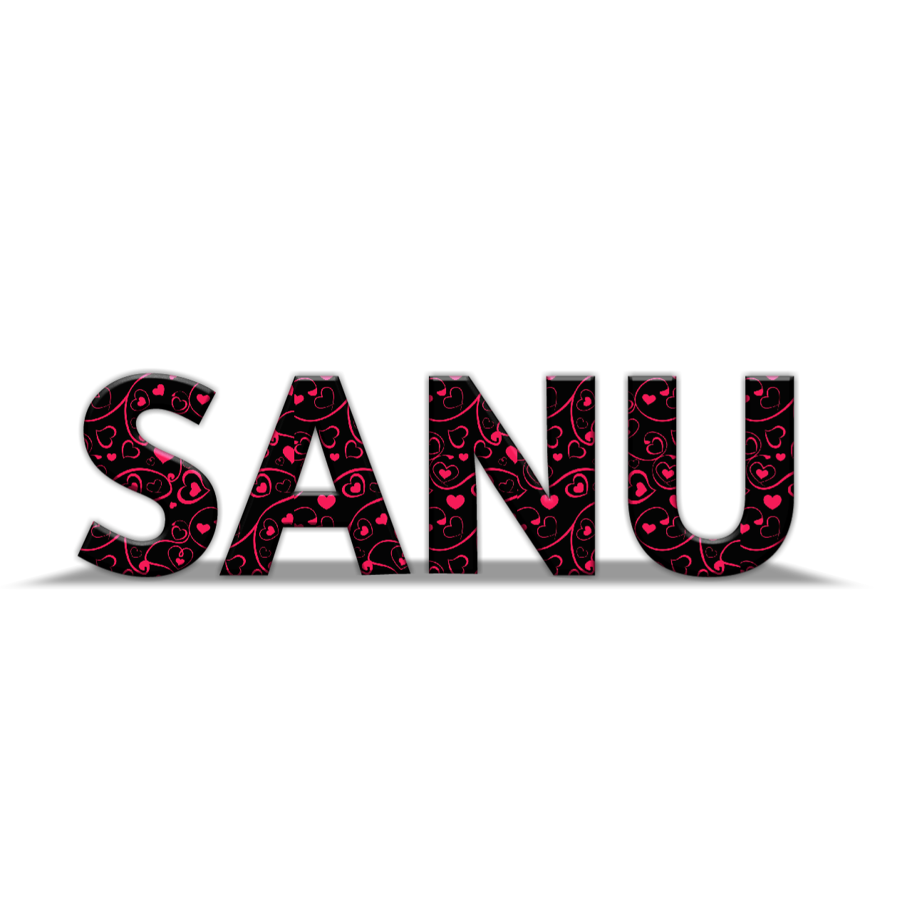 Sanu 3d name PNG image