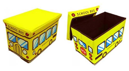Cute storage boxes for kids with Bus and Van design
