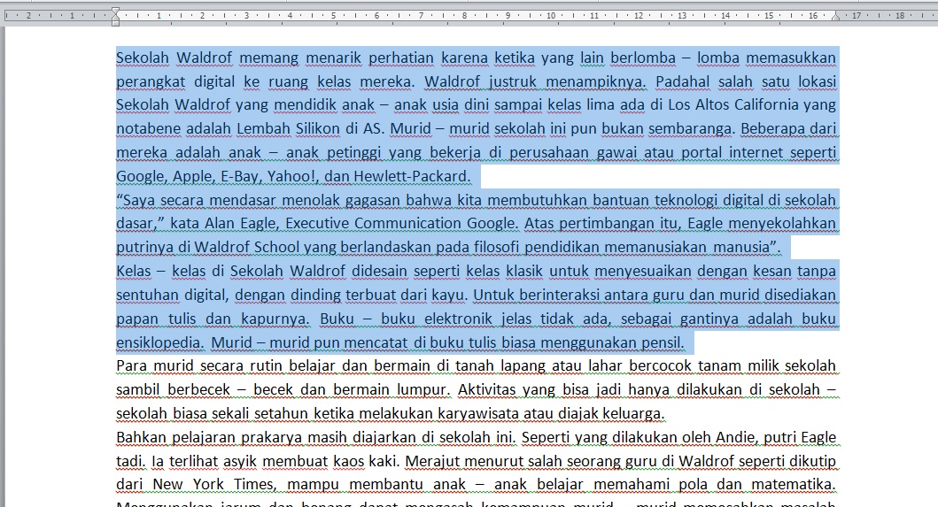 Contoh Penggunaan Indentasi di Microsoft Word dan Cara Mengaturnya ...