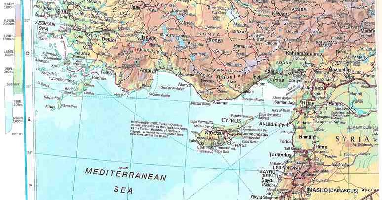 Online Maps: Eastern Mediterranean Map
