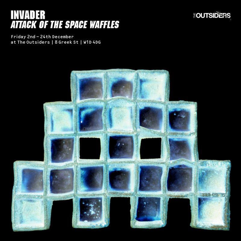 artbleat: LONDON: SPACE INVADER ATTACK OF THE SPACE WAFFLES