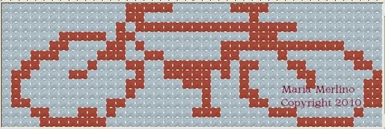 Color Charts and Tapestry by Maria Merlino: Bicycle Bike Afghan Chart Graph