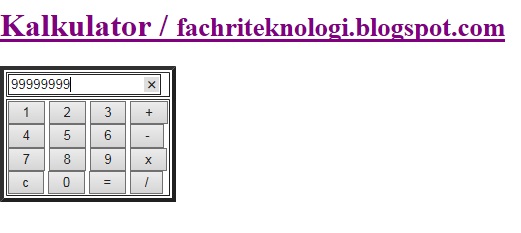 BUAT KALKULATOR SEDERHANA DENGAN HTML ) - SerabITech