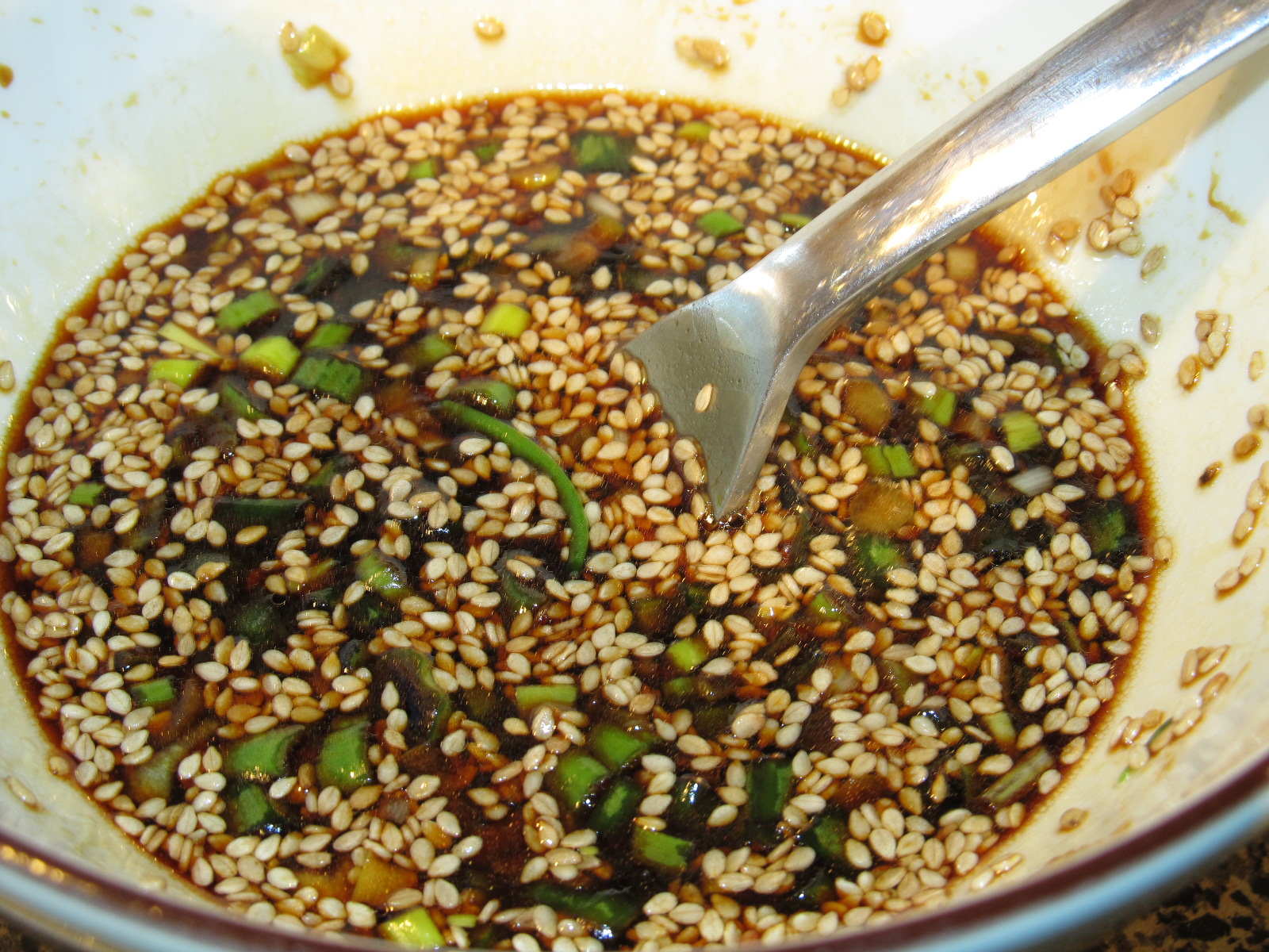 Sauce on the Wall: Pork and Cabbage Wontons with Sesame Soy Dipping Sauce