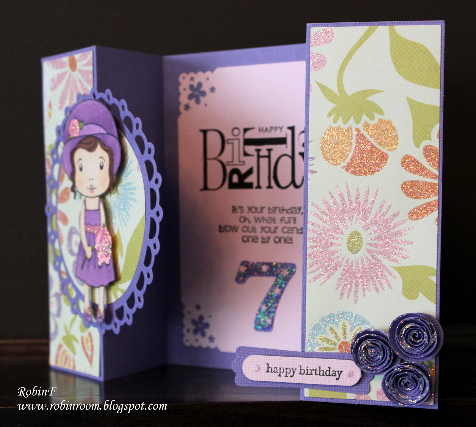 Robin's Room: Double Z-Fold Birthday Card