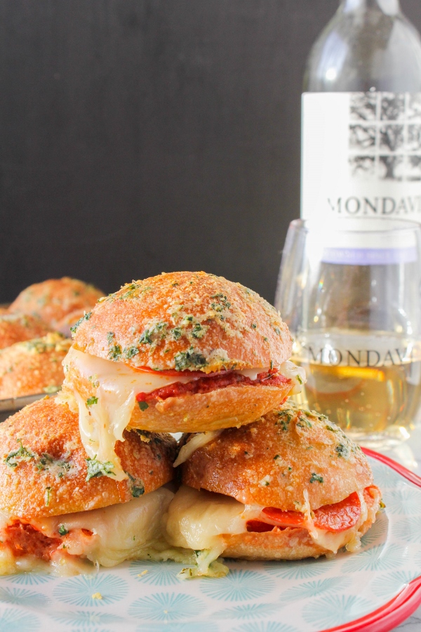 Baked Pepperoni Pizza Sliders