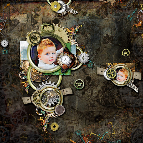 Digital scraps by Nona: Kit Steampunk Time and Template Warm Pink 1 ...