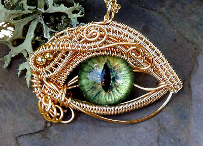 Woven Wire Evil Eye Jewelry by Twisted Sister Arts / The Beading Gem