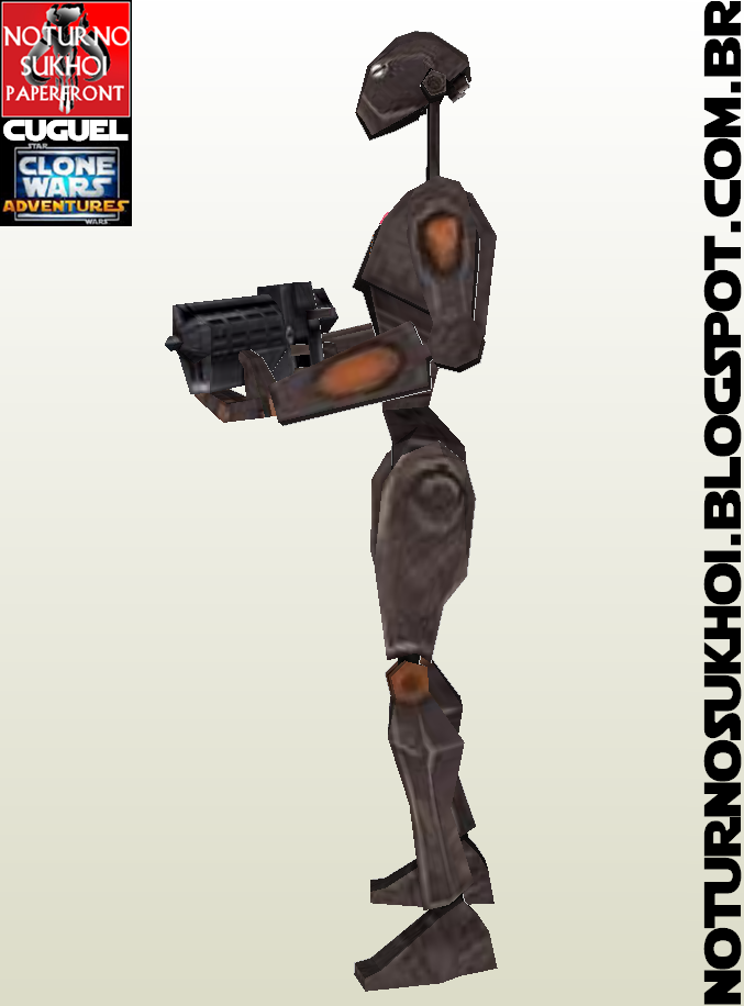 Noturno Sukhoi: Star Wars BX- Droid Commando_Papercraft