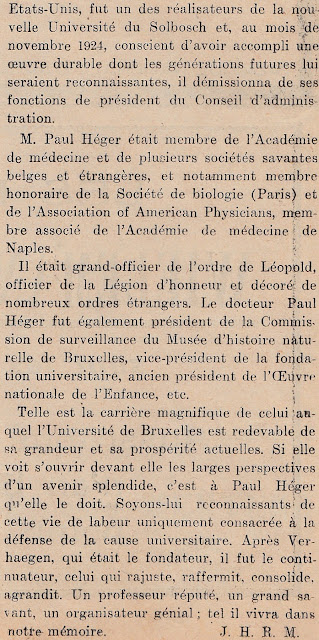 En Bordeaux et Bleu ]: La carrière de Paul Héger