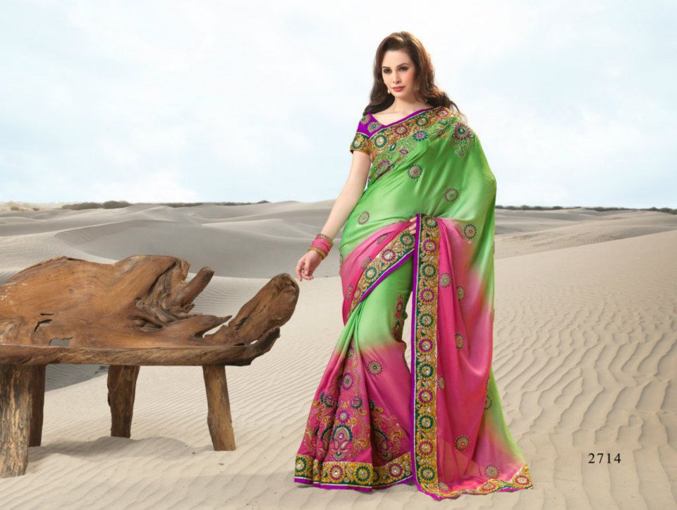 Spring Summer Party Wear Saree 2013 | Heavy Embroidered Sarees Designs ...
