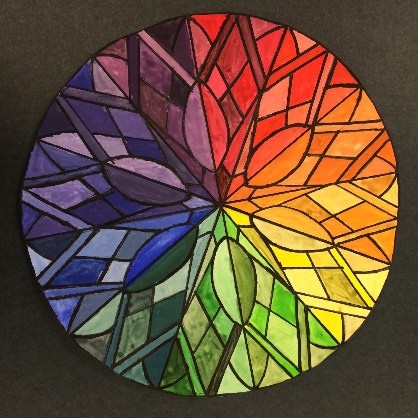 Mrs. Wille's Art Room: Advanced Art color wheel kaleidoscopes