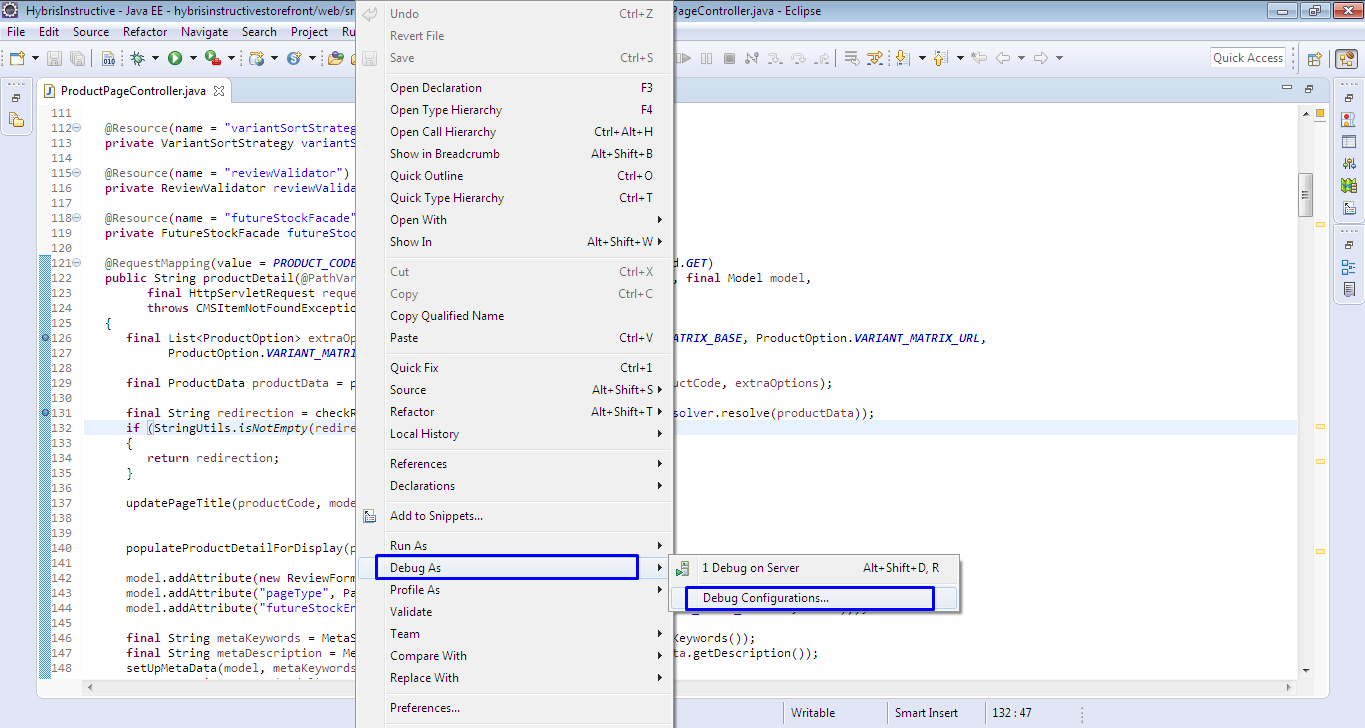 Hybris Tutorial: How to debug Hybris project in eclipse