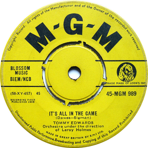 FROM THE VAULTS: Tommy Edwards born 17 February 1922