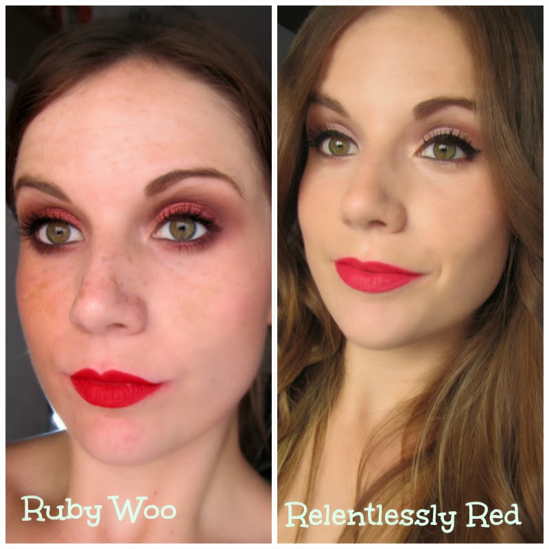 Pintureando: Review! Ruby Woo & Relentlessly Red. Colección Retro Matte de Mac