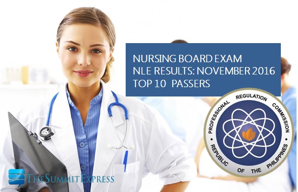 LIST: Top 10 Passers November 2016 NLE Nursing board exam